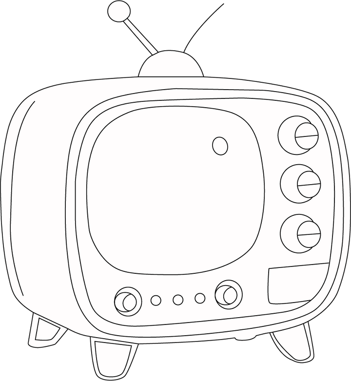 Television Coloring Page – Free PDF for Kids to Print