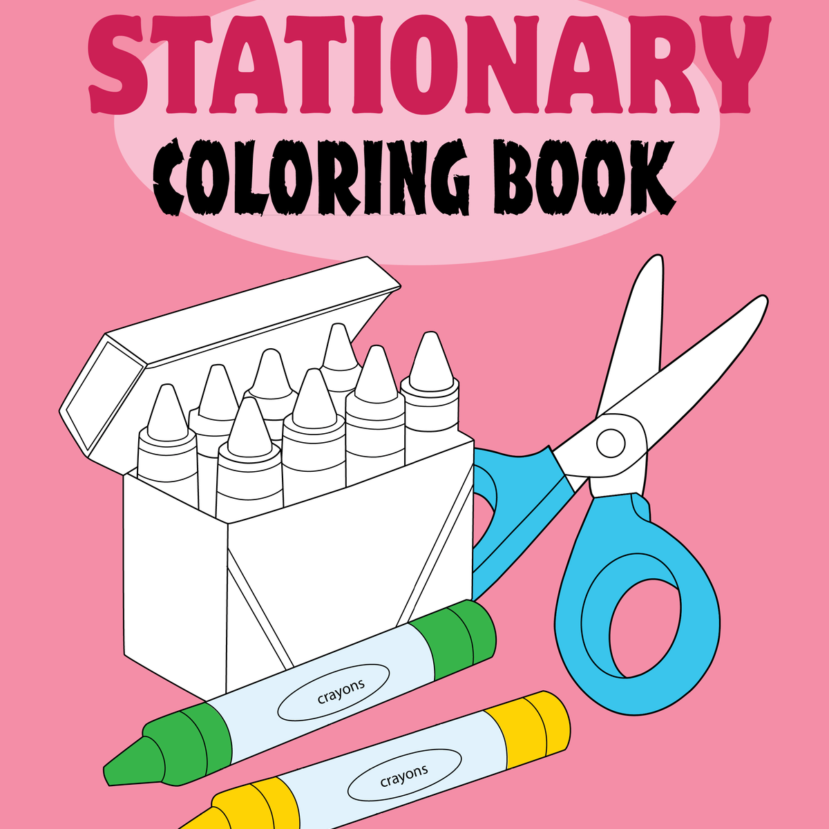 Stationary Coloring Book | Easy & Free Coloring Printable