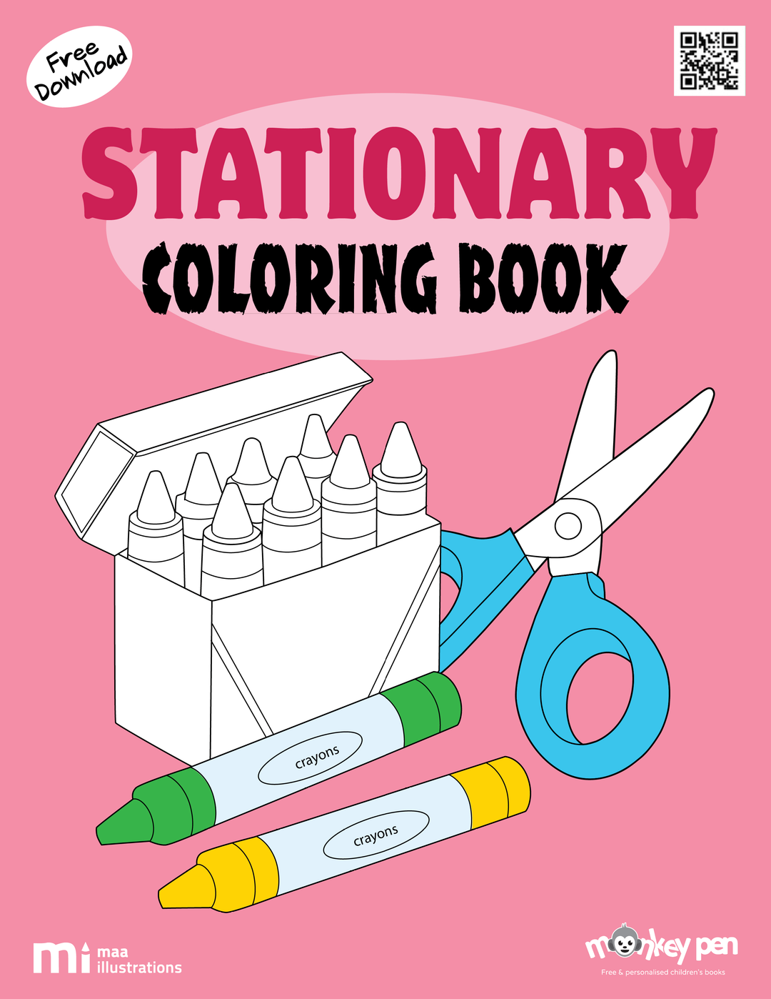 Free Stationery Coloring Pages – Printable School Supply Fun for Kids