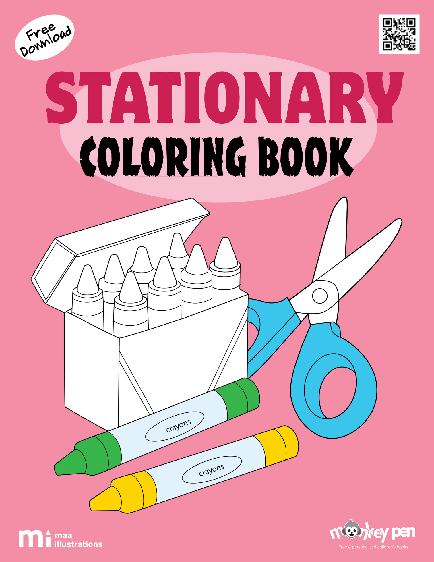 Free Stationery Coloring Pages – Printable School Supply Fun for Kids