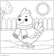 Chicken Coloring Book | Cute Farm Animal Coloring PDF