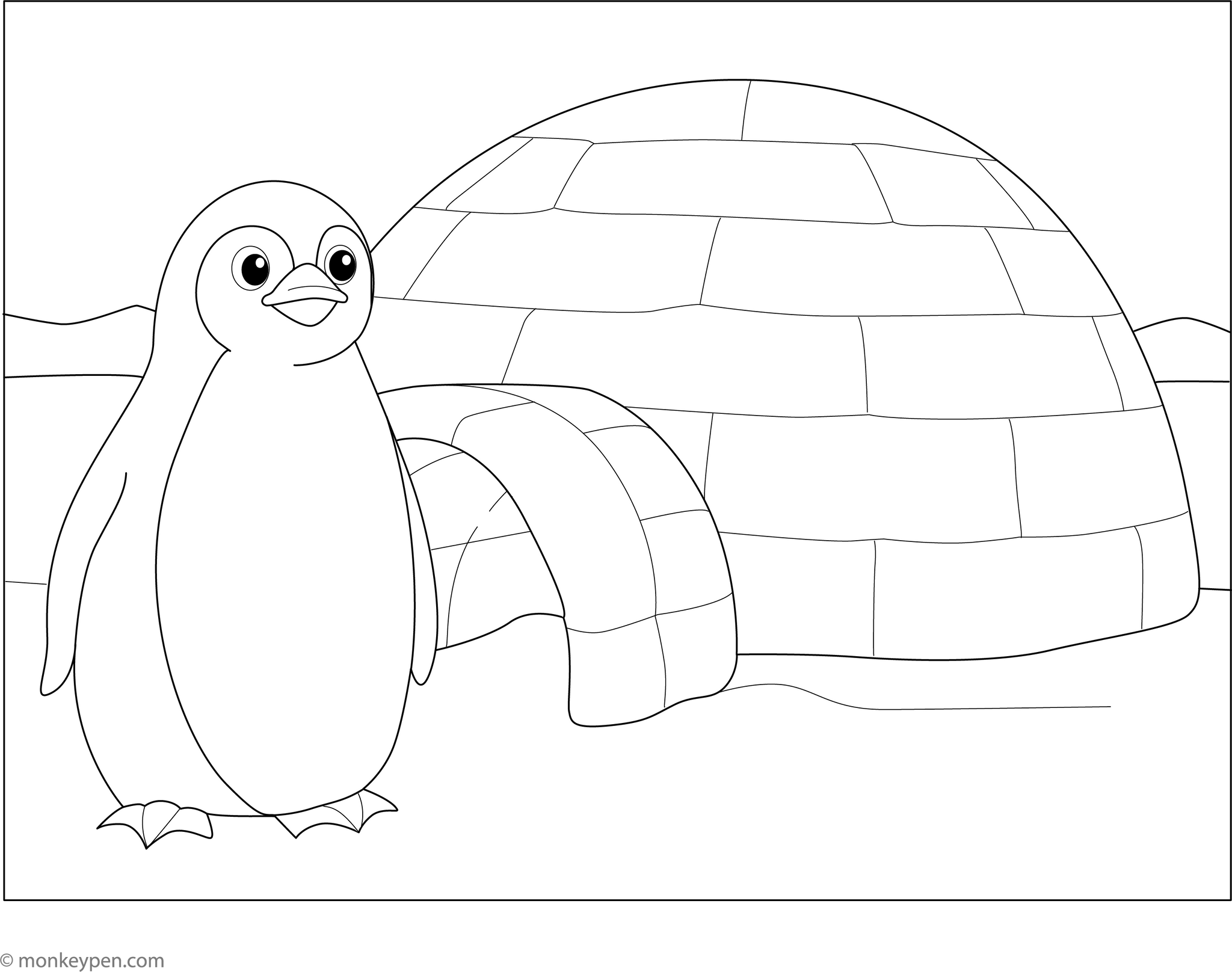 Penguin Coloring Book | Fun Winter Animal Printable for Kids