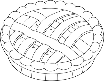 Free Printable Apple Pie Coloring Page – Fun for Kids