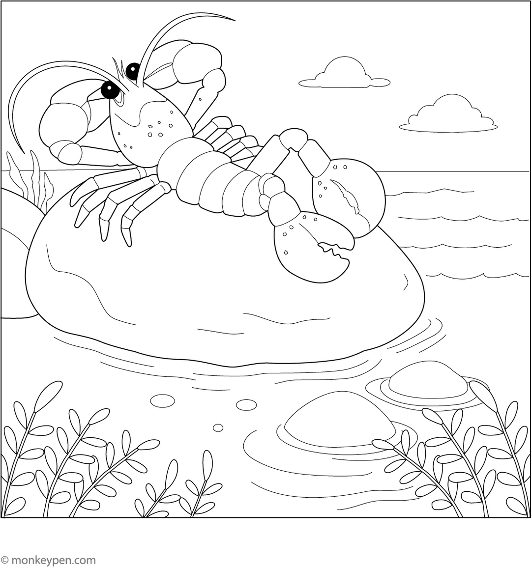 Lobster Coloring Book – Free Printable PDF