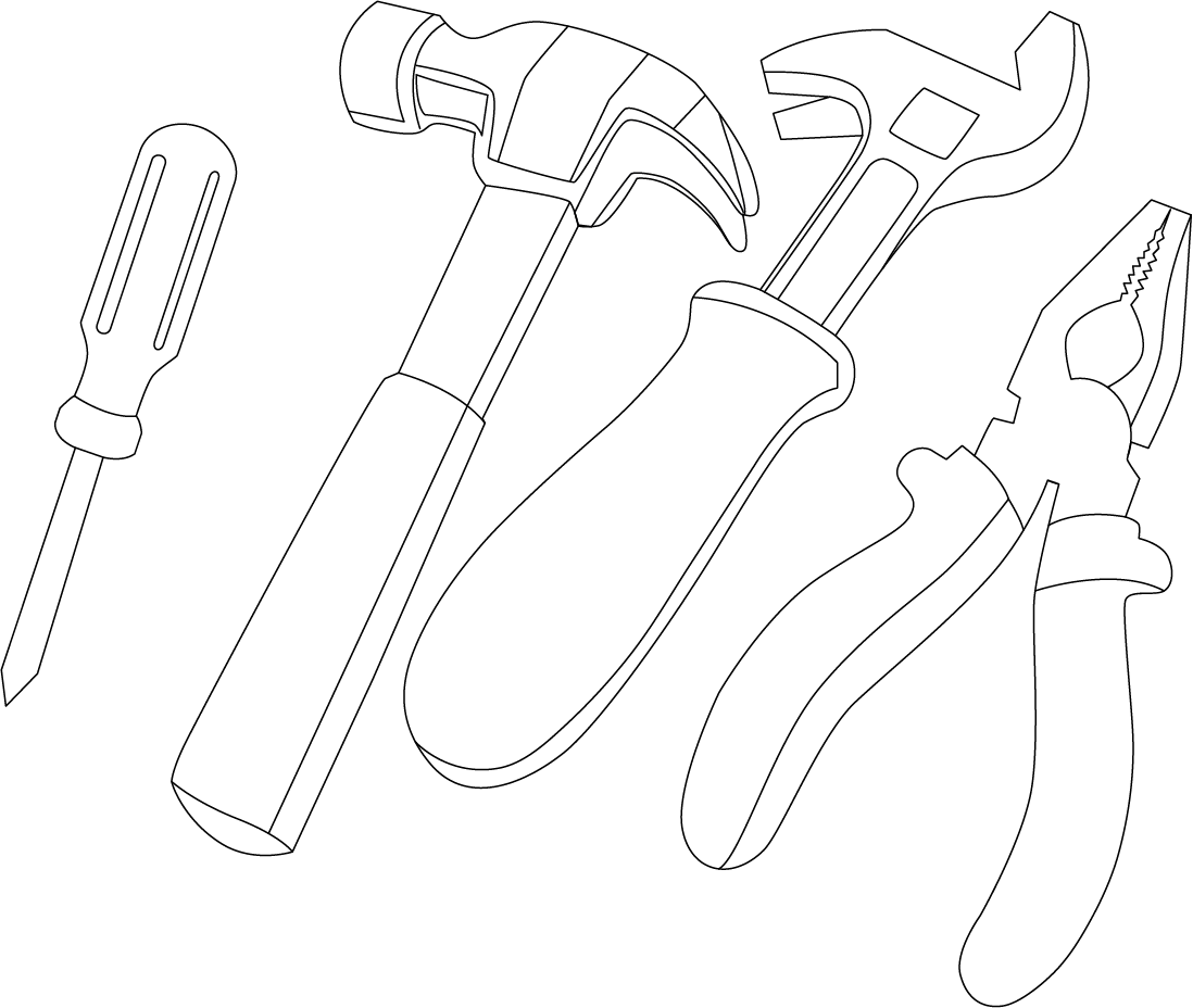 Hardware Tool Coloring Page