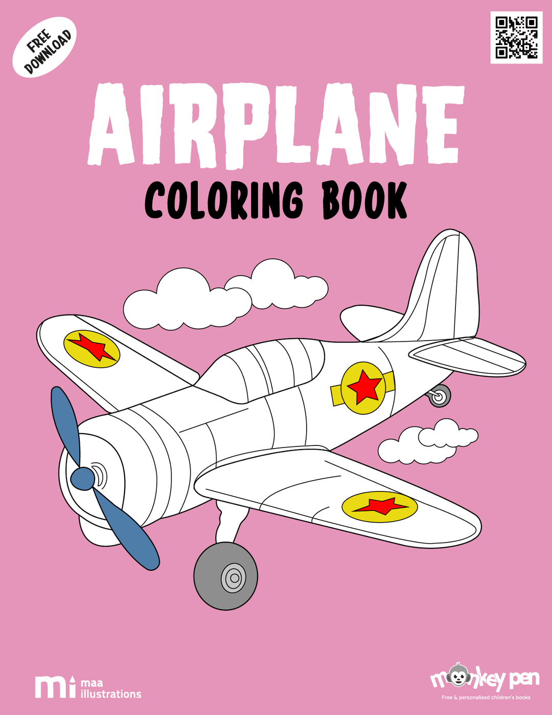 Airplane Coloring Pages – Free Printable for Kids