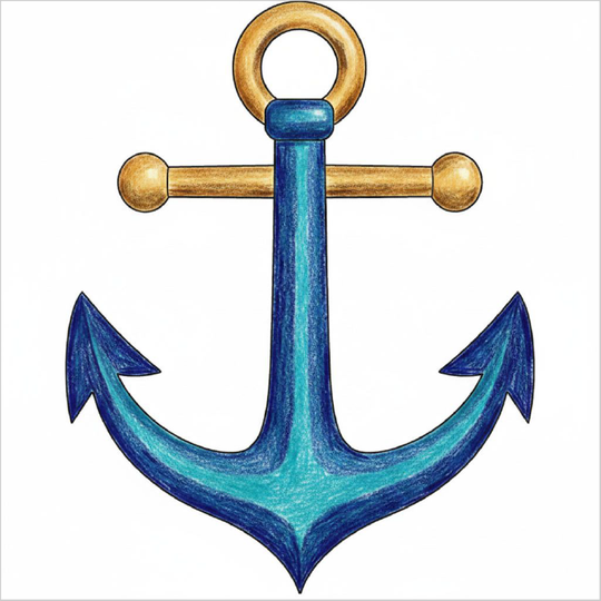 How to Draw an Anchor – Step-by-Step Nautical Drawing for Kids