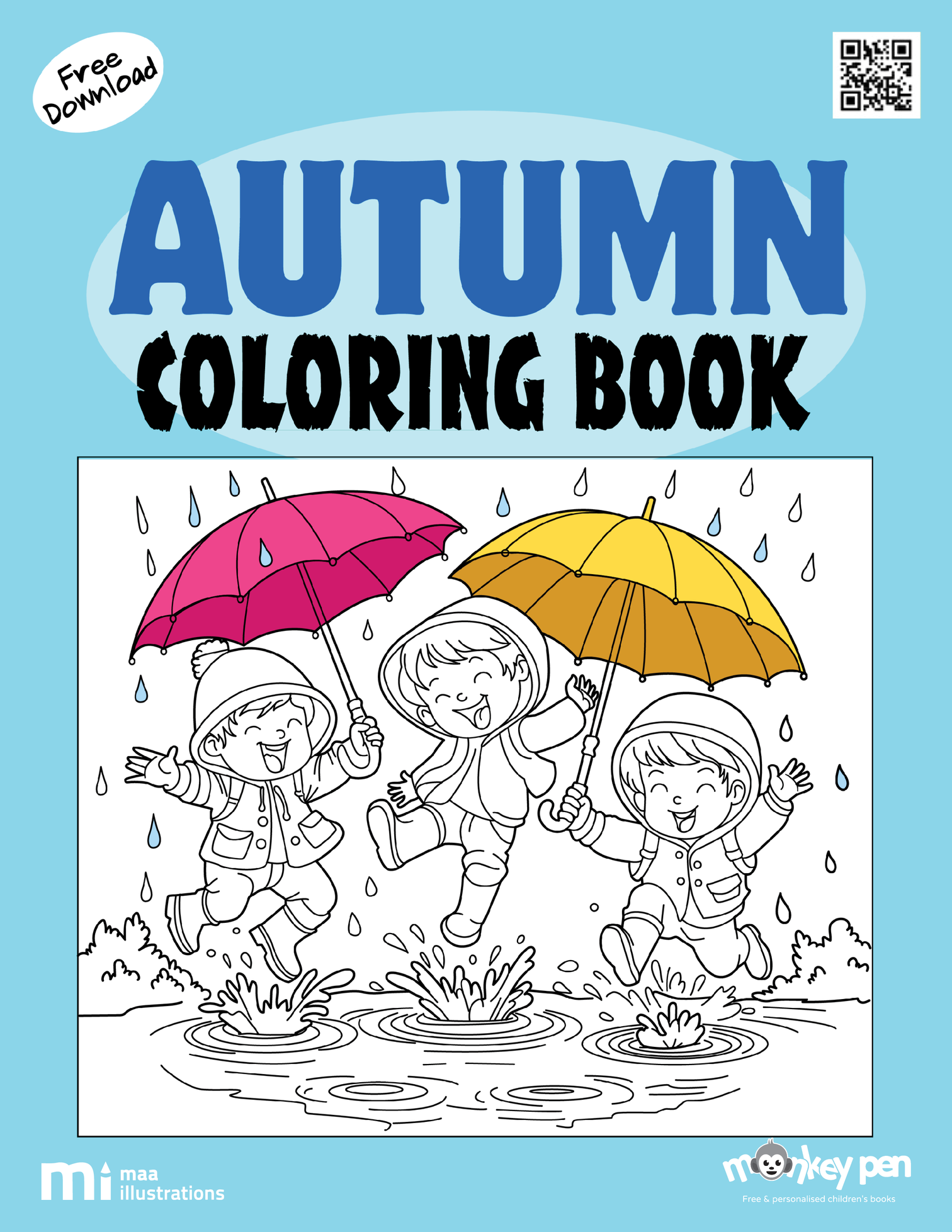 Autumn Coloring Page Ready to Print