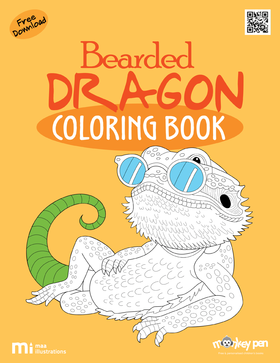 Free Bearded Dragon Coloring Page and Books | PDF Downloads