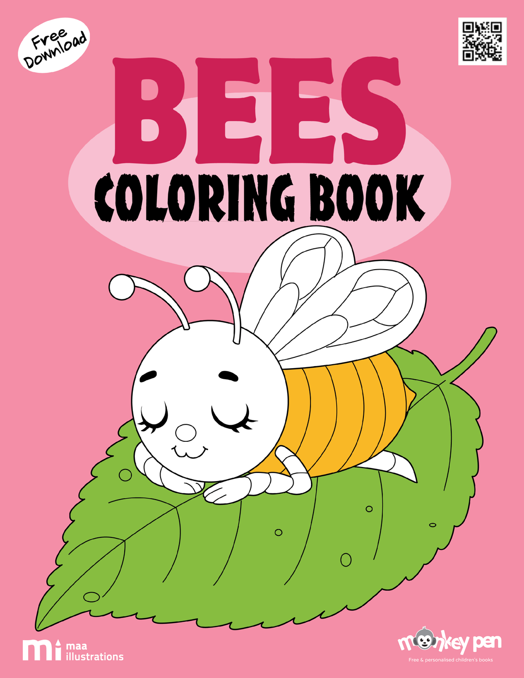 Free Bee Coloring Pages – Printable Fun for Kids