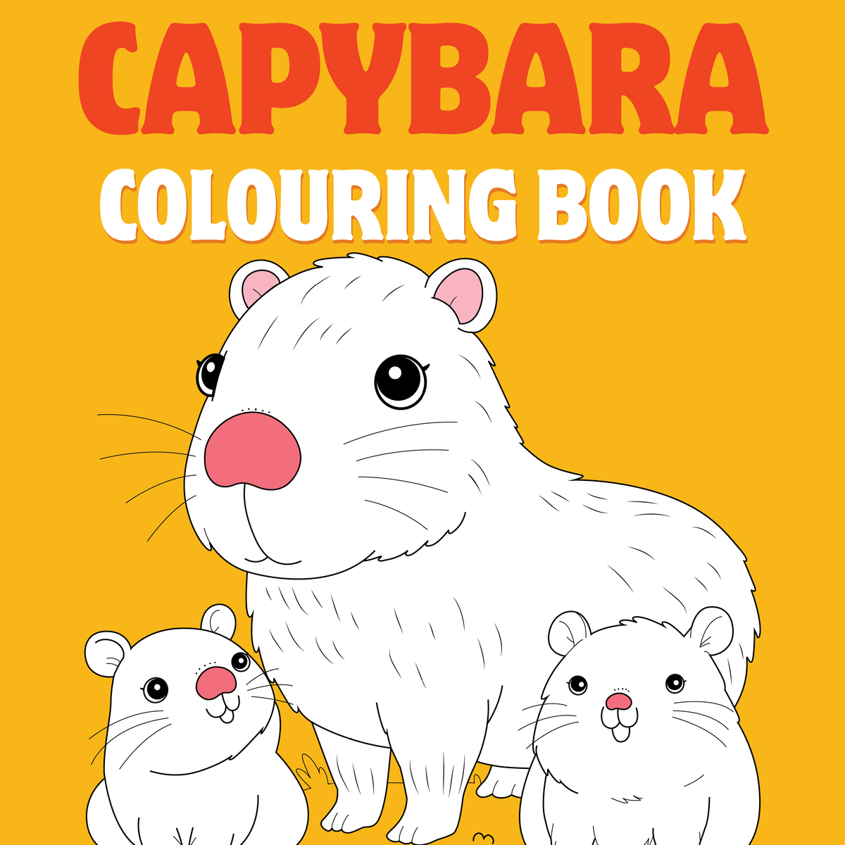 Capybara Coloring Book - Free Printable PDF