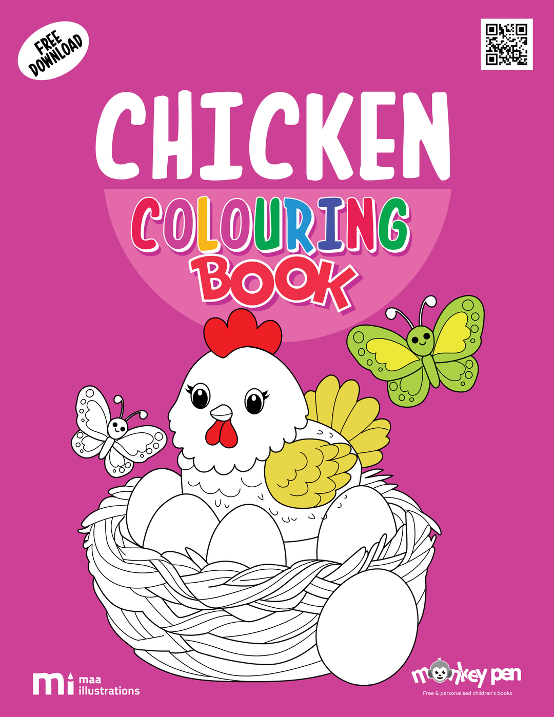 Coloring Page of Chicken – PDF Coloring – Page 4