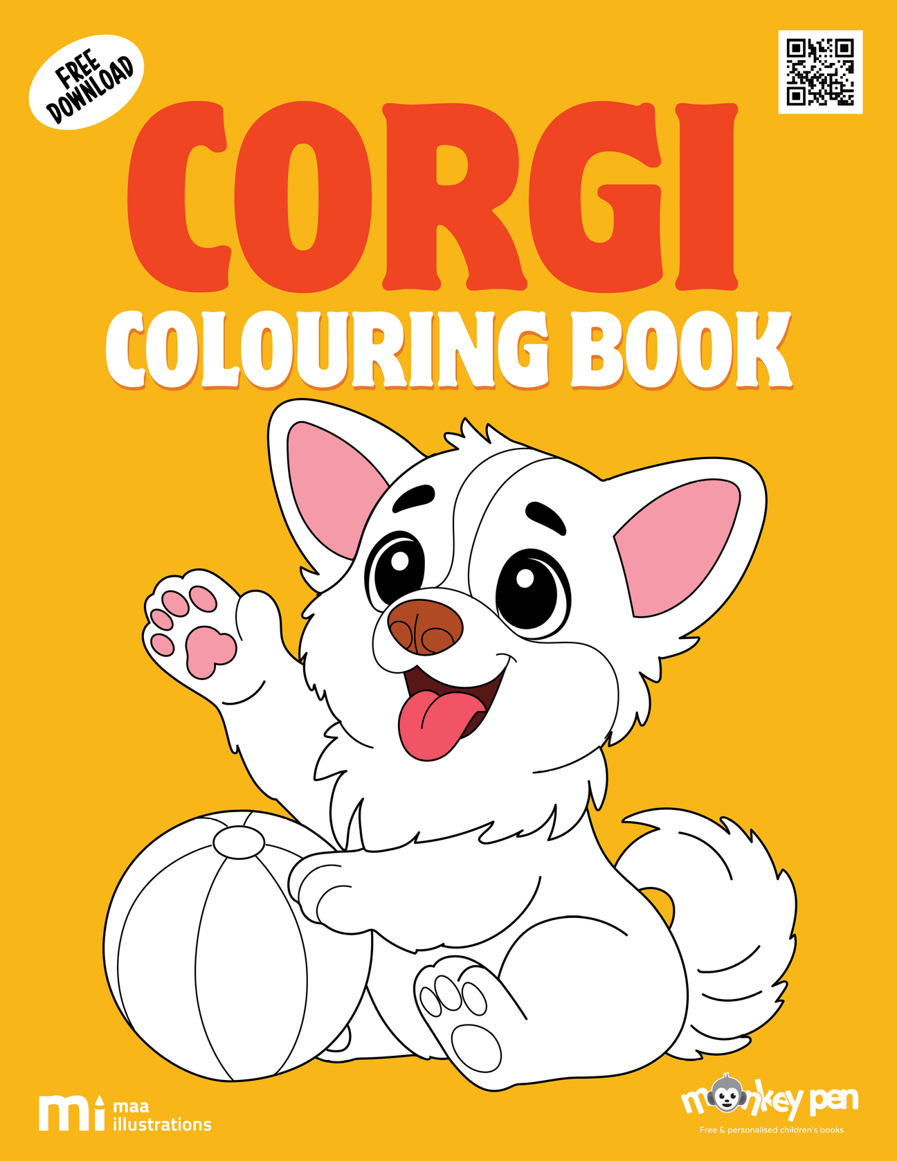 Free Corgi Coloring Pages – Cute Dog Fun for Kids