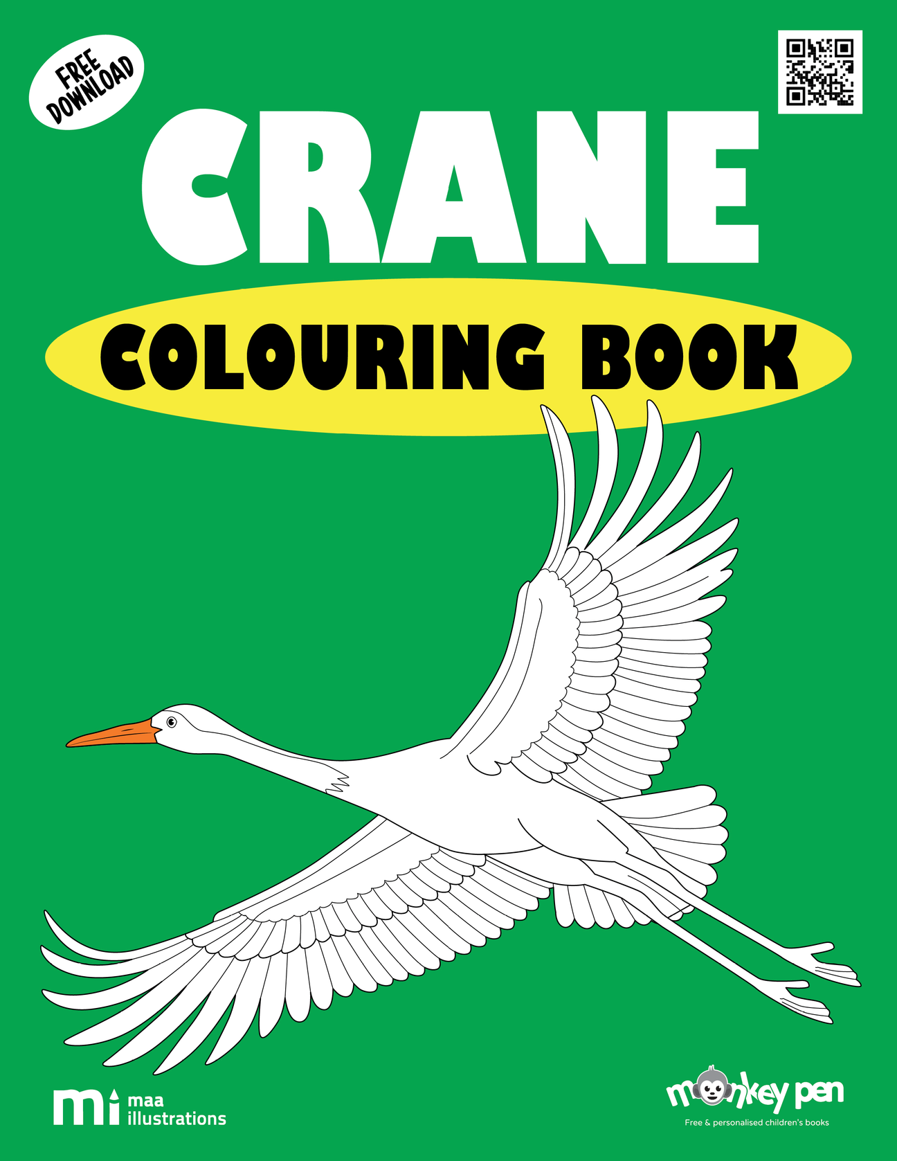 Free Crane Coloring Pages – Printable for Kids