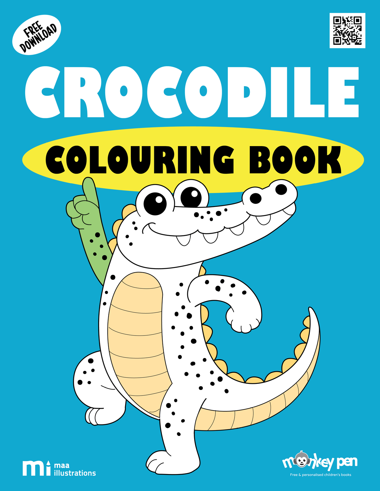 Crocodile Coloring Pages – Free Printable for Kids