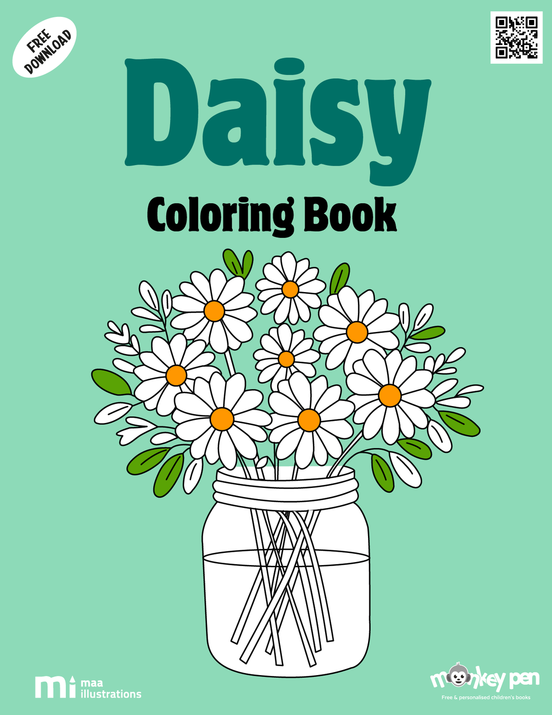 Flower Coloring Pages & Book – Free Printable