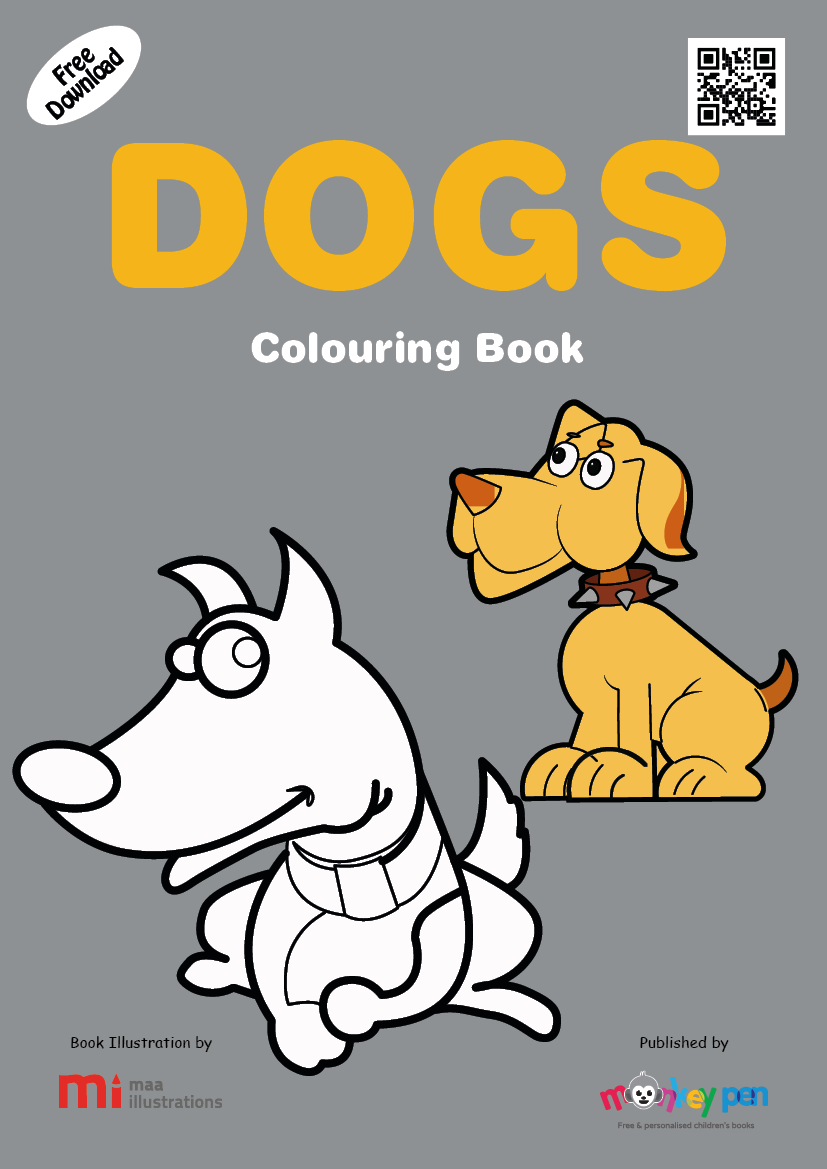 Dogs Coloring Book – Free Printable PDF