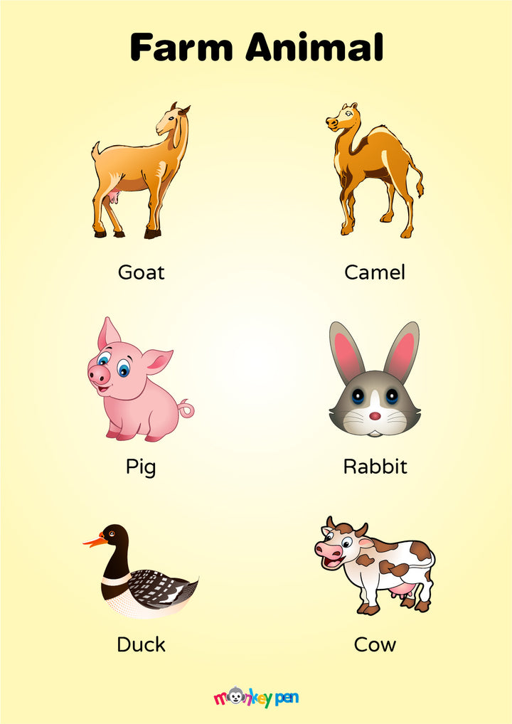 Free Farm Animal Poster PDF Instantly
