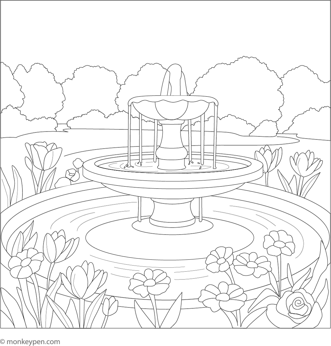 Garden Coloring Book – Printable PDF with Flowers & Plants