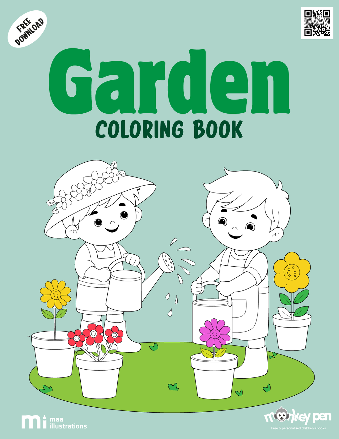 Garden Coloring Pages – Free Printable PDF Sheets for Kids
