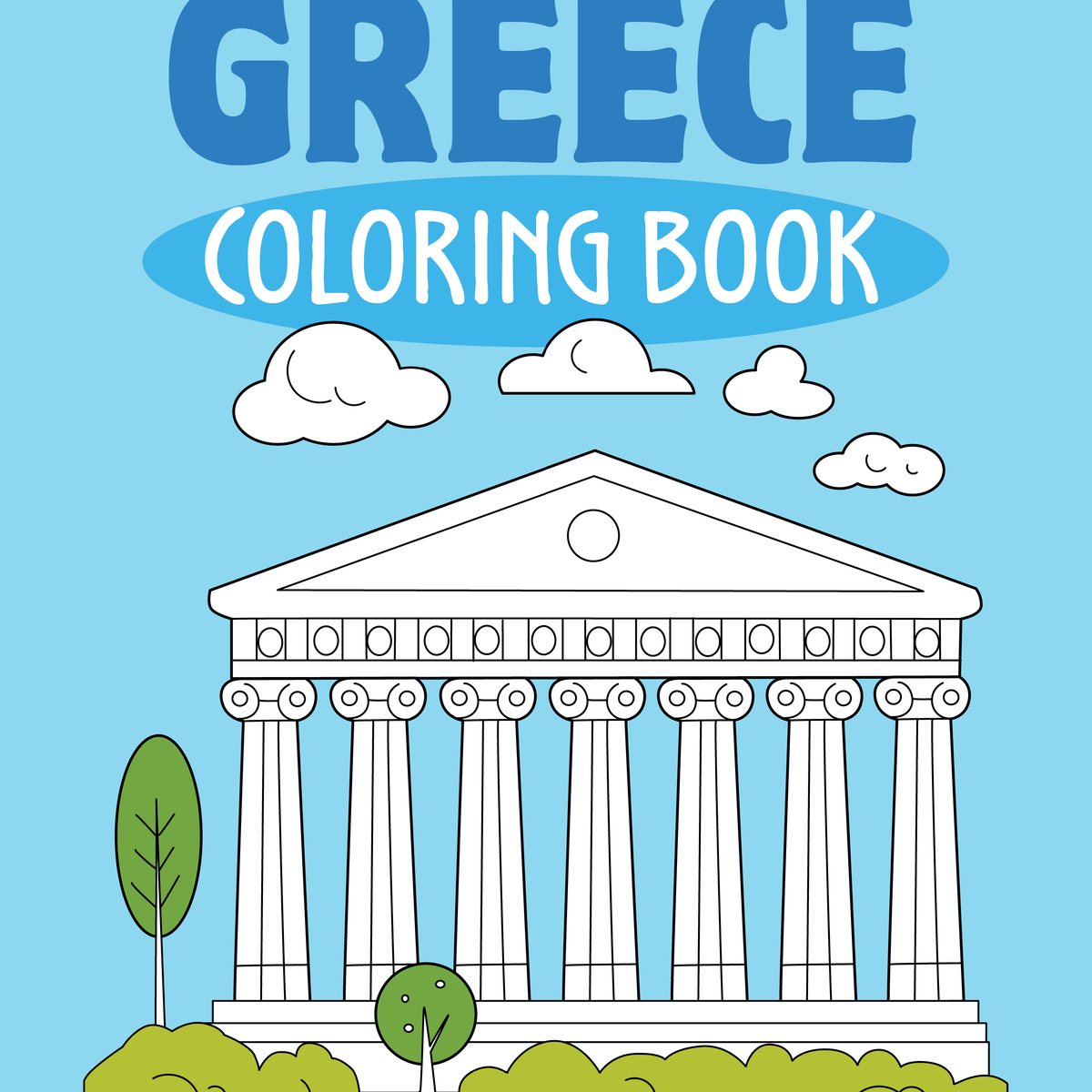 Printable Greece Coloring Book PDF – Free Download