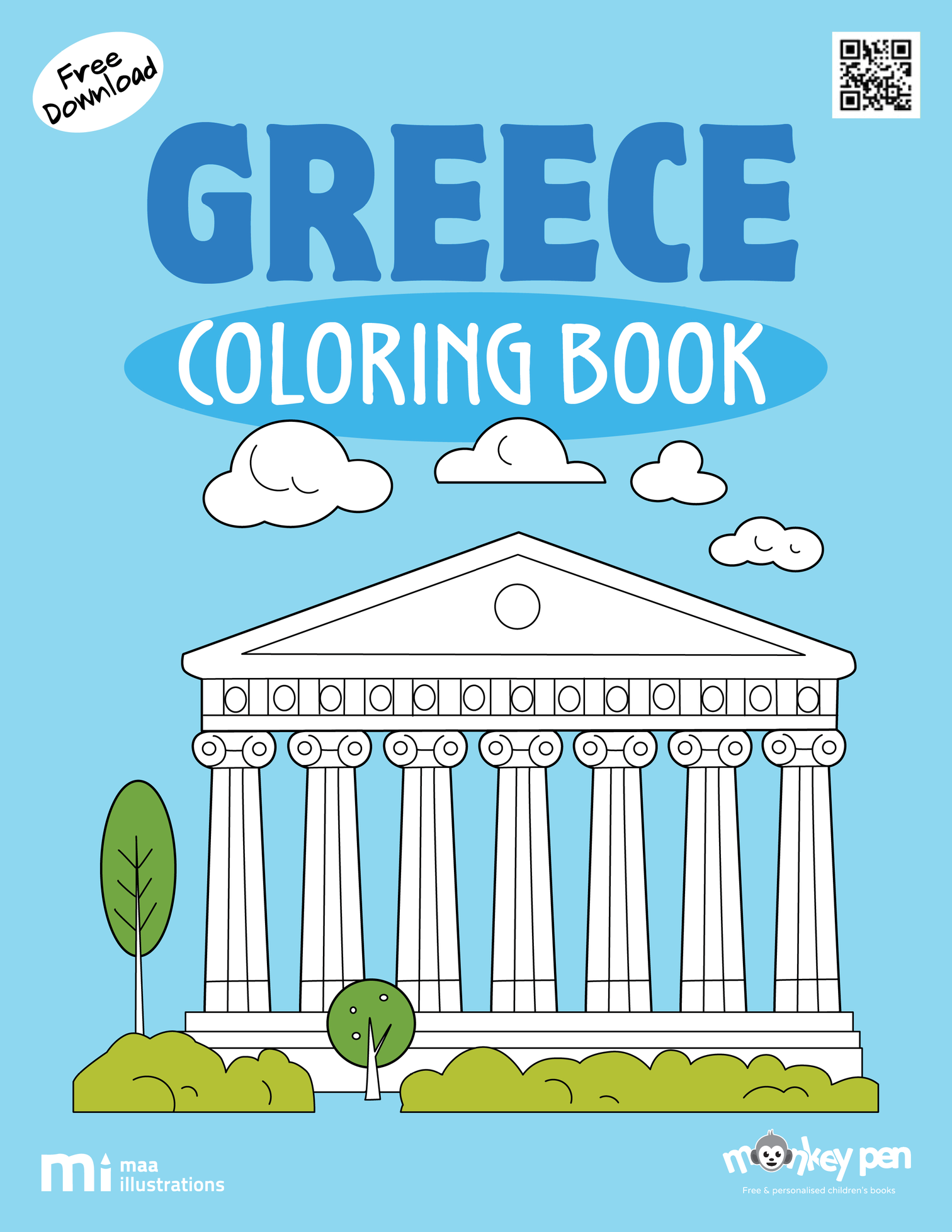 Free Greece Coloring Pages – Printable History & Landmarks for Kids