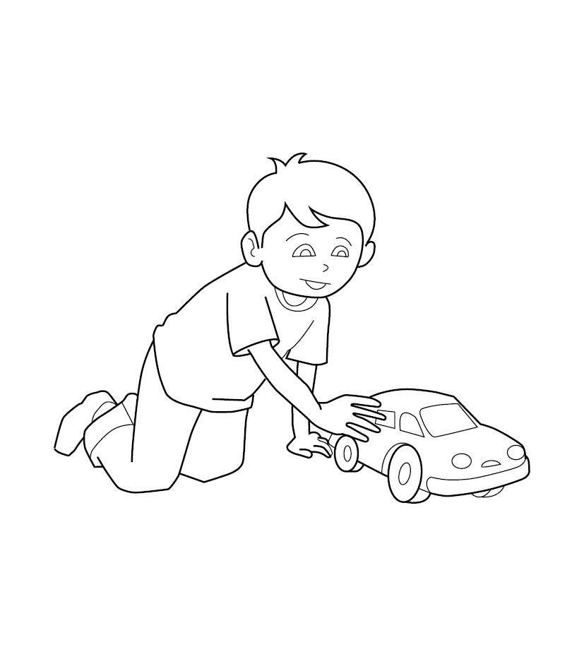 Toy Car Coloring Page - Free Printable PDF for Kids