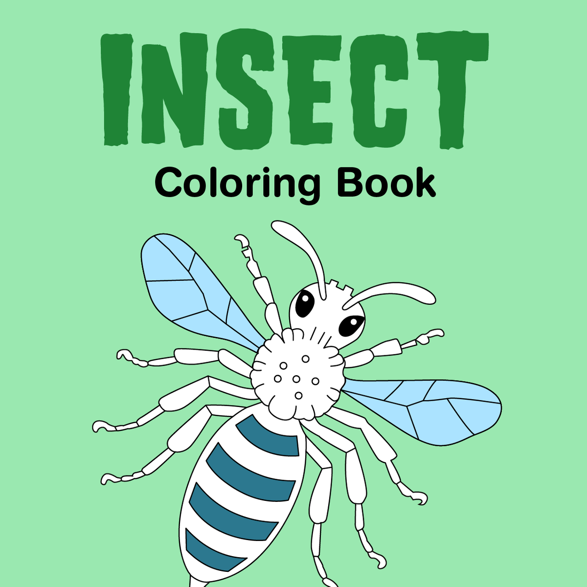 Cute Insects Coloring Book for kids