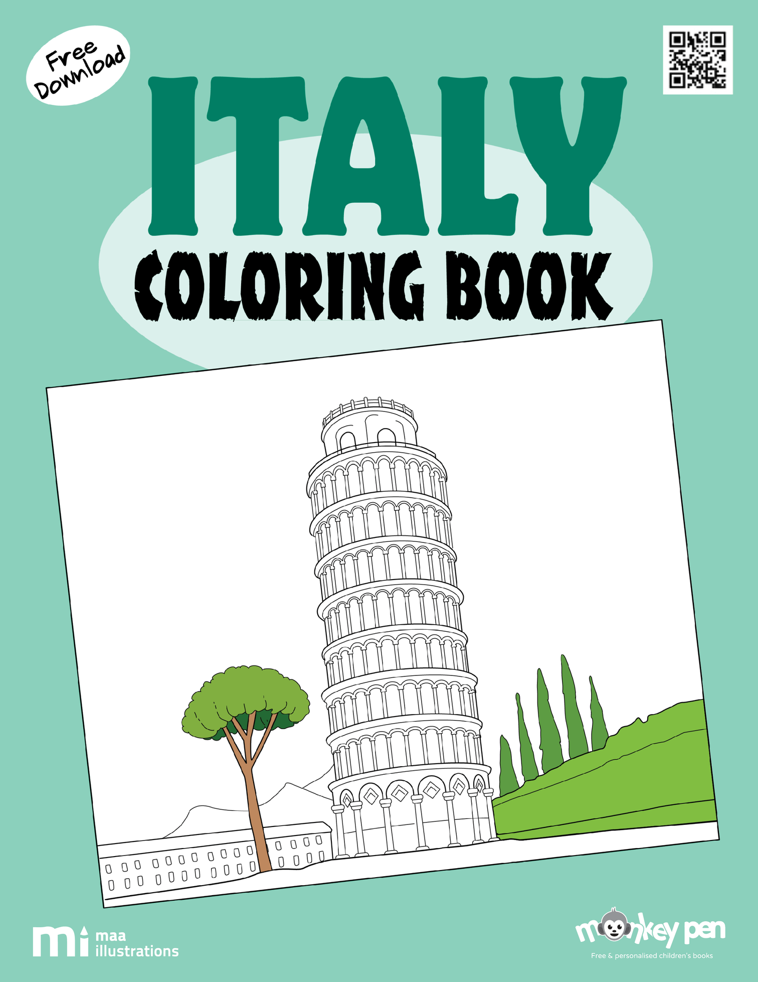 Italy Coloring Pages – Free Printable Landmarks for Kids