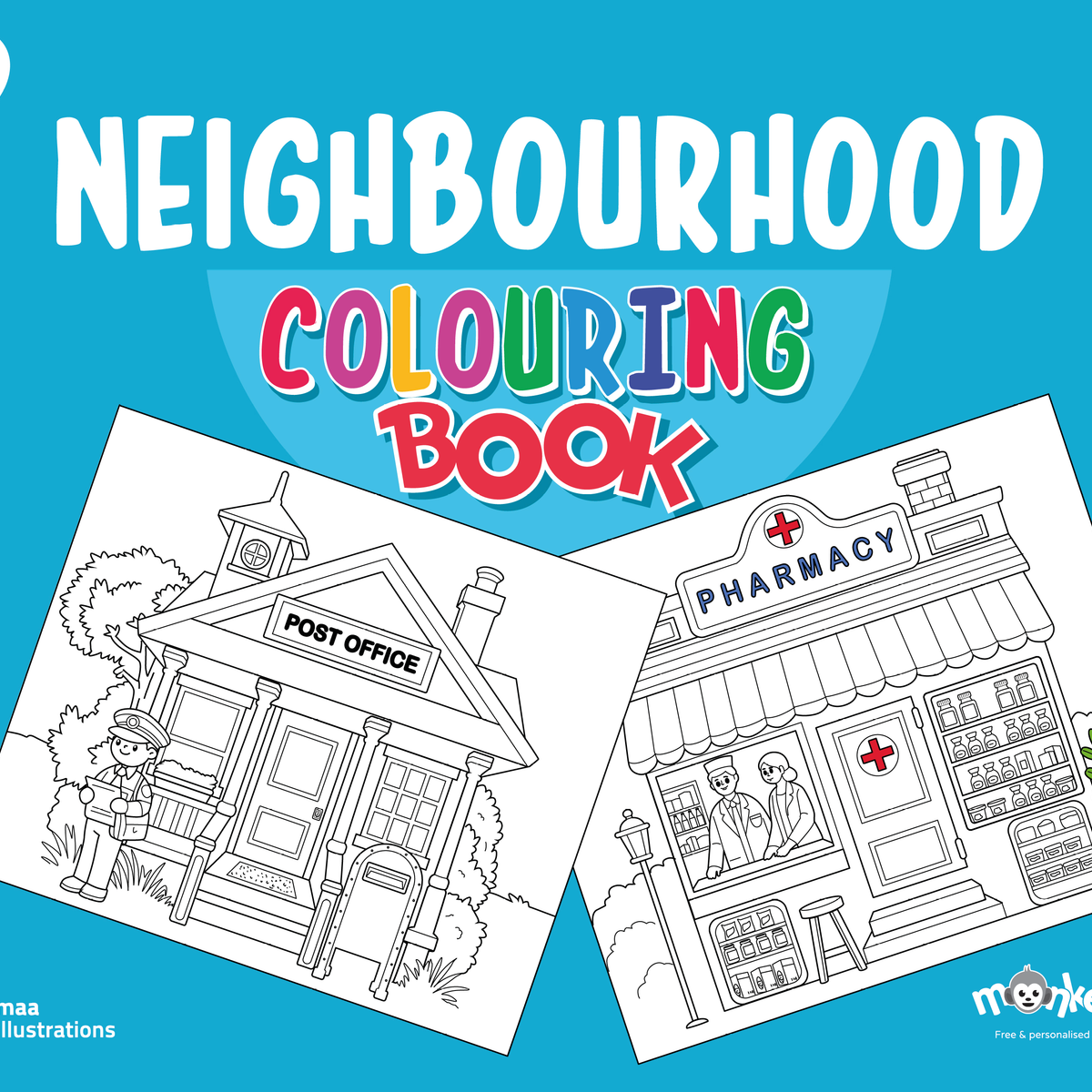 Neighbourhood Coloring Book - Free Coloring Pages for Home & School