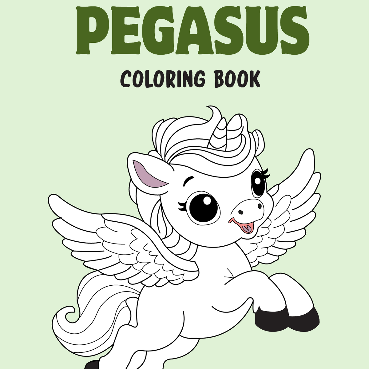 Pegasus Coloring Book | Magical Printable Pages for Kids