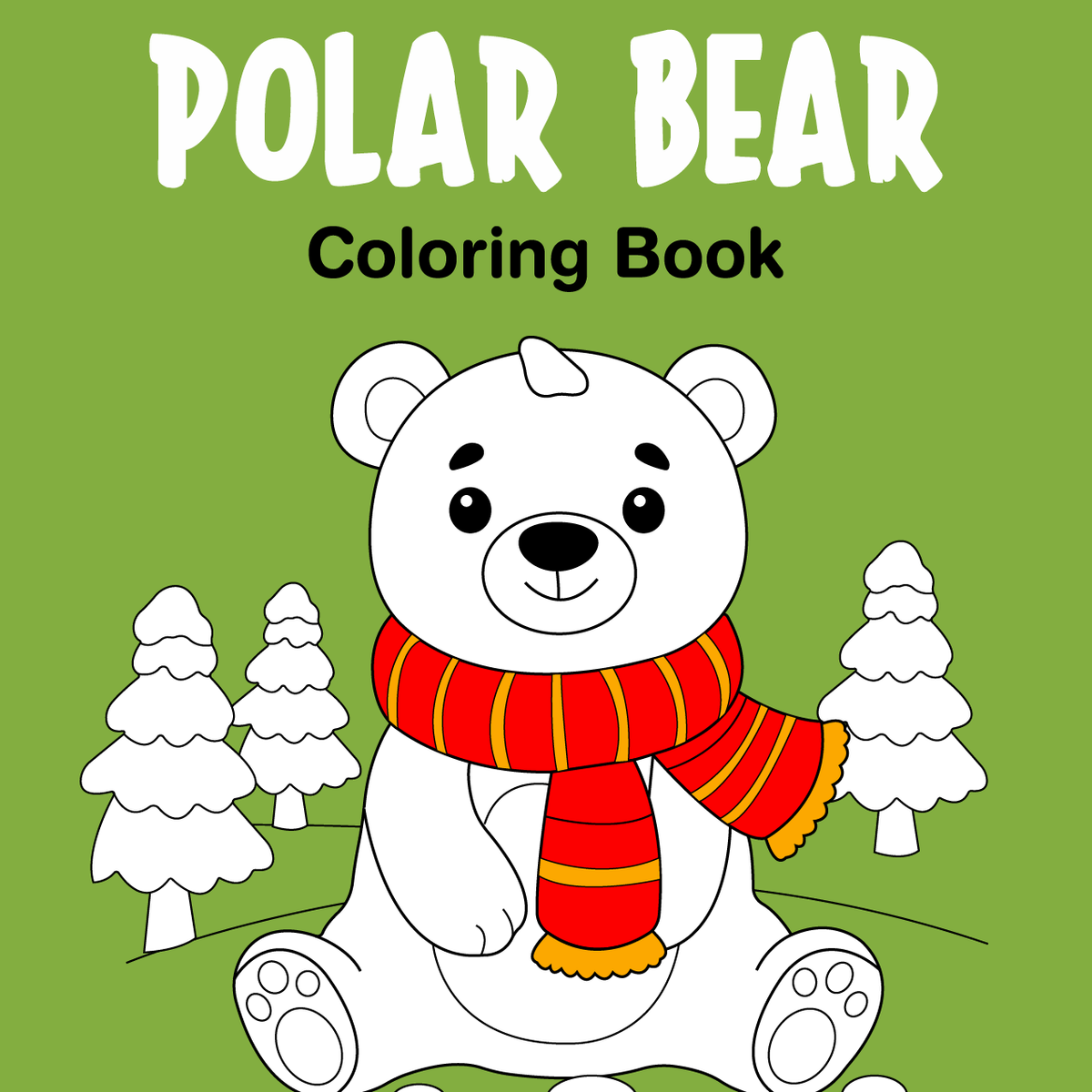 Free Printable Polar Bear Coloring Book PDF for Kids