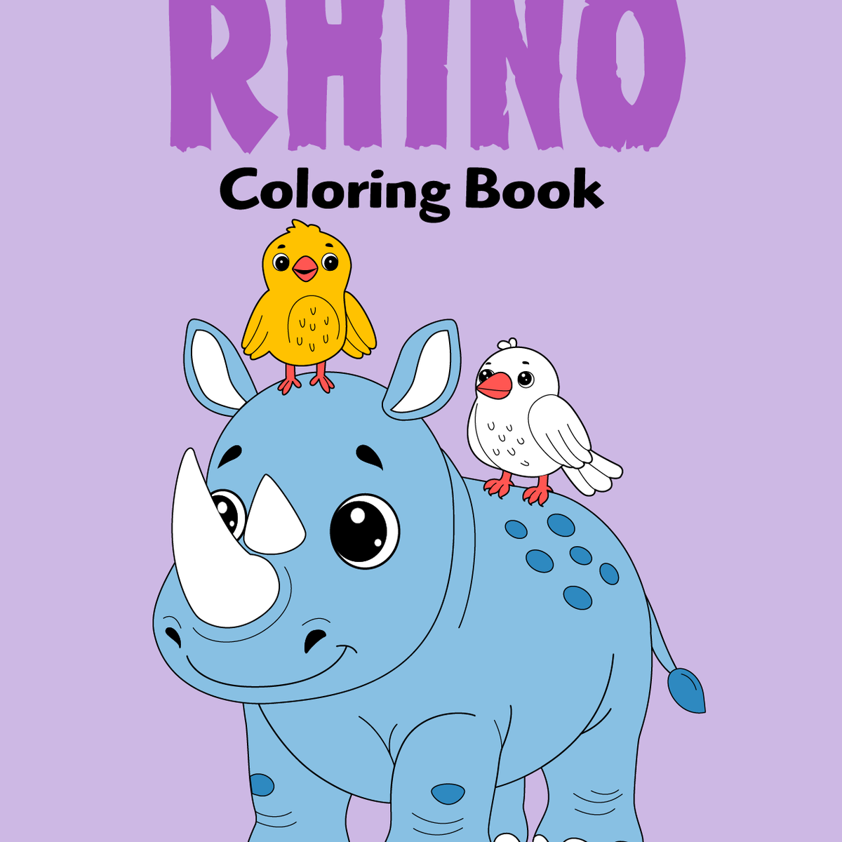 Free Rhino Coloring Book – Printable PDF Activity for Kids