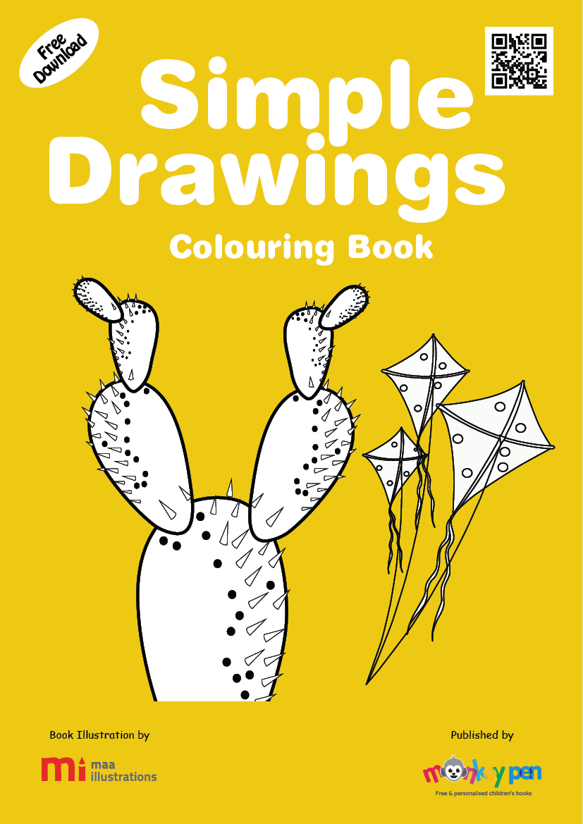 Simple Drawings Coloring Printable PDF File