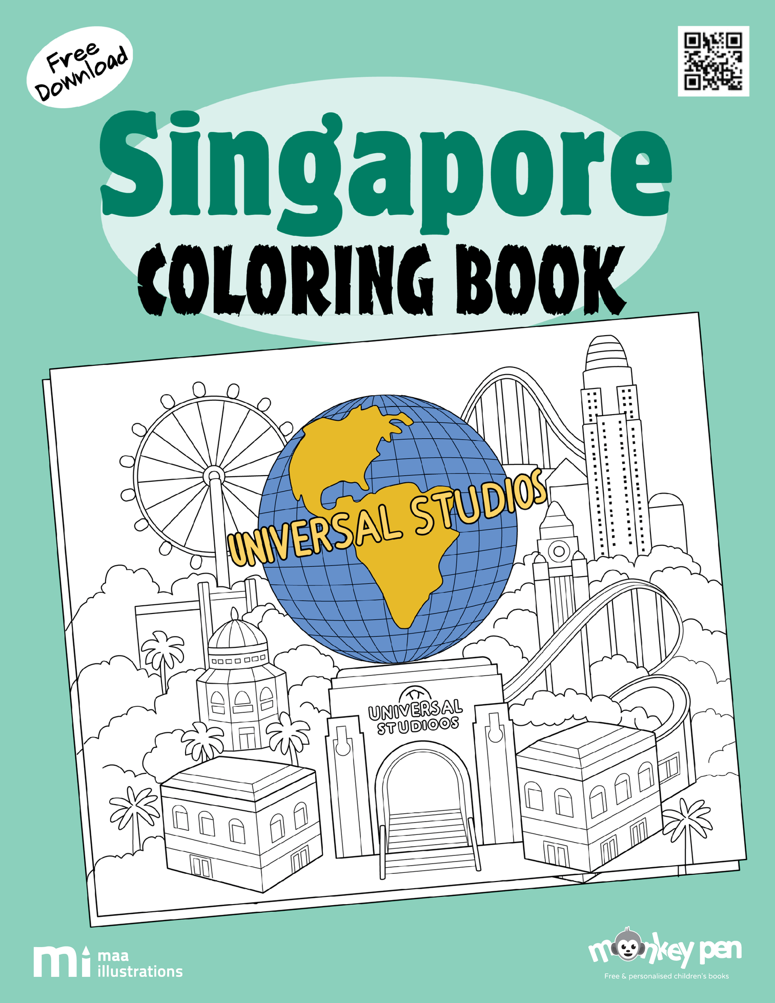 Free Singapore Coloring Pages – Printable Landmarks for Kids