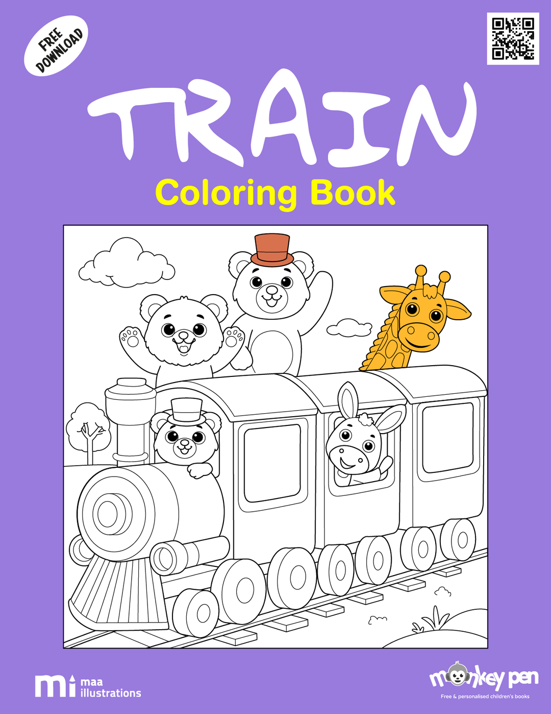 Free Train Coloring Pages – Printable Fun for Kids