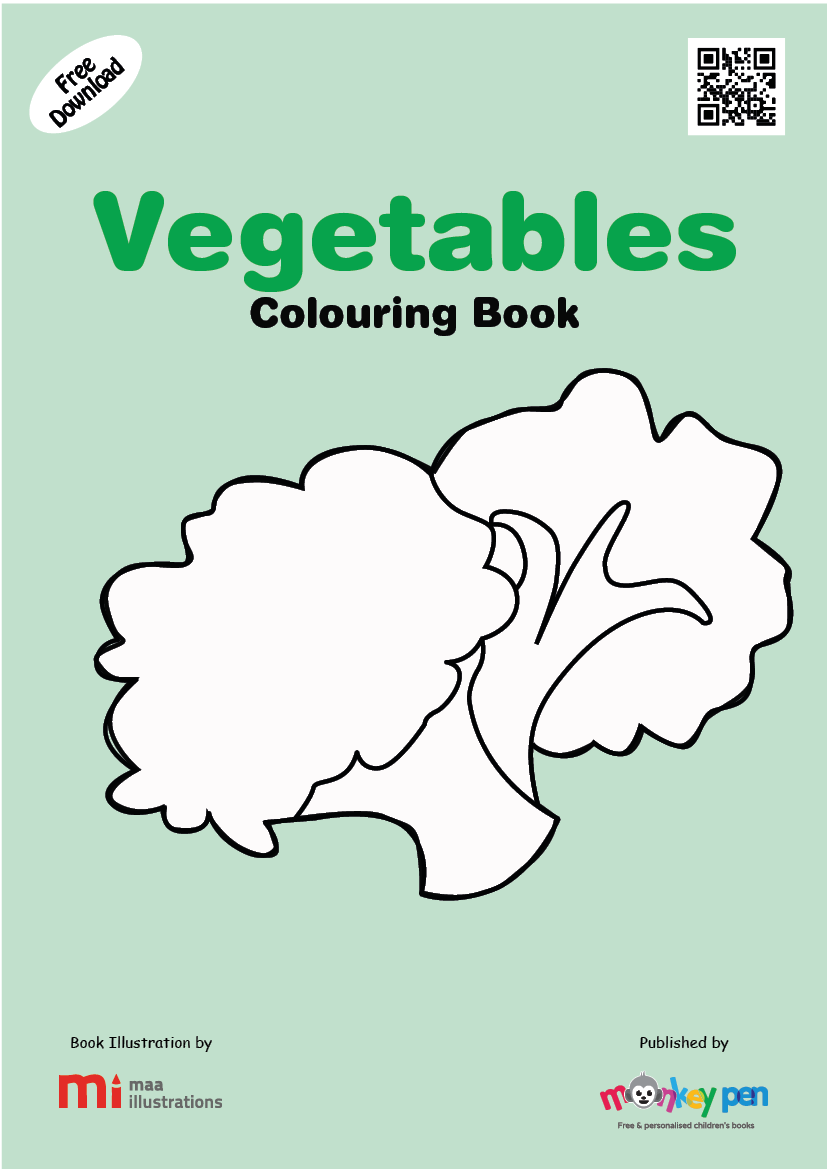 Downloadable Vegetables Coloring Book