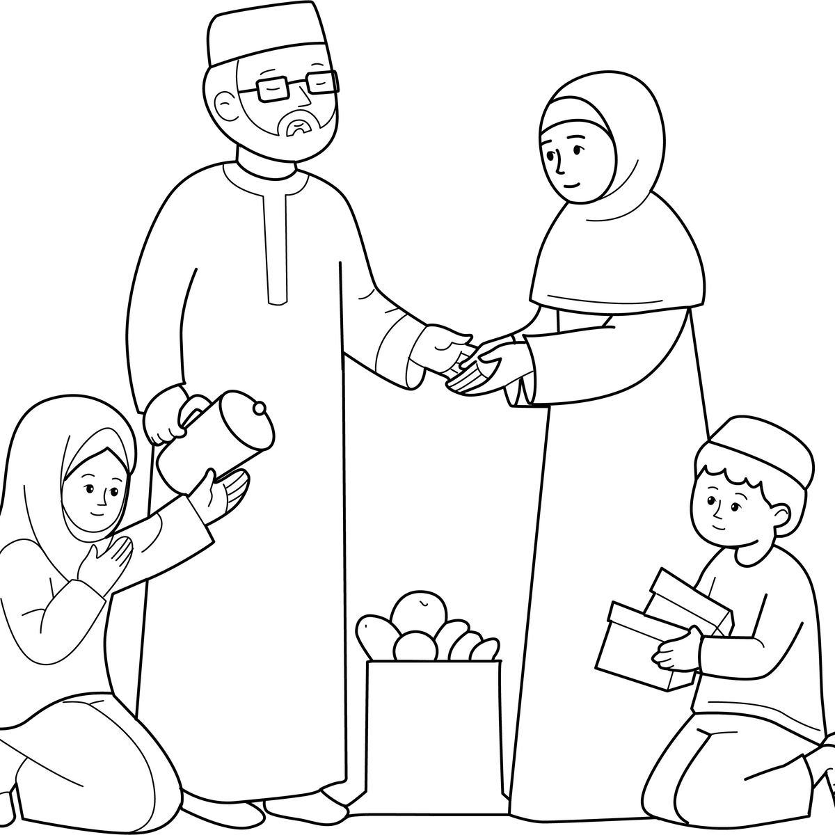 Zakat Coloring Page – Free PDF for Kids to Print