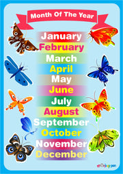 Free Printable Calendar Posters for kids | PDF Download